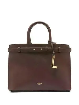 LANCEL Logo-plaque Leather Tote Bag - Brown