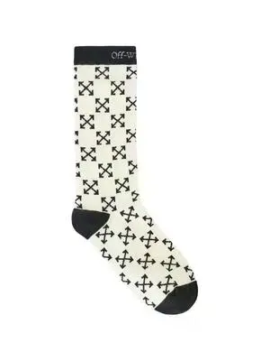 Off-White Arrows-pattern Socks - Neutrals