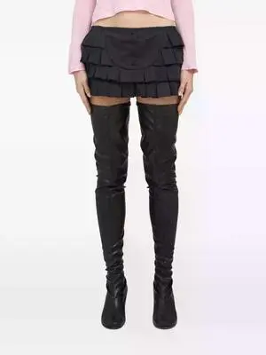 Gimaguas Shansa Tiered Ruffled Mini Skirt - Black