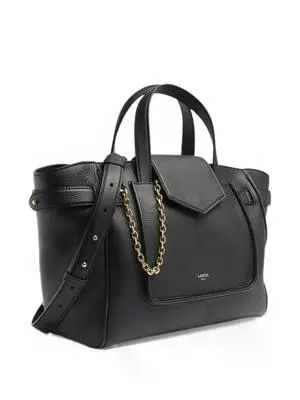 LANCEL Chain-detail Pebbled Leather Tote Bag