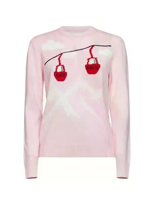 MC2 SAINT BARTH Queen Postcard-jacquard Sweater - Pink