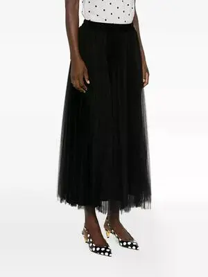 STYLAND Pleated Tulle Midi Skirt