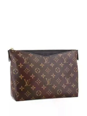 LOUIS VUITTON Pallas Beauty Case Monogram Canvas With Leather Clutch Bag - Black
