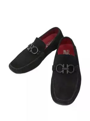 FERRAGAMO Gancini Suede Loafers