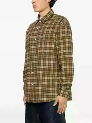 Lacoste Check-print Logo-patch Shirt