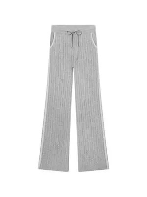MC2 SAINT BARTH Dinard Cable-knit Drawstring Trousers - Grey