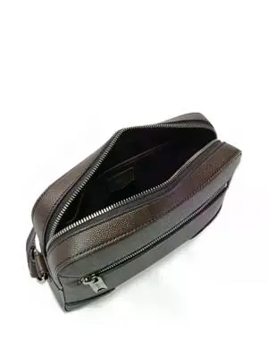 LANCEL Pebbled Leather Messenger Bag
