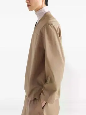 LEMAIRE V-neck Top In Light Cotton Twill