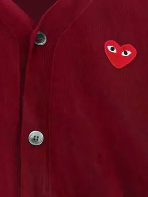 Play Comme Des Garcon Heart-patch Wool Cardigan