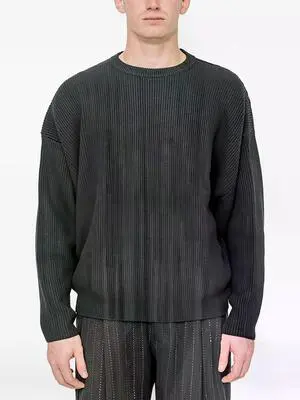 DEVOA Cromagnon Ribbed-knit Sweater - Grey