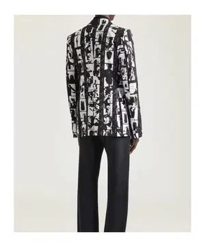 Givenchy Fitted Jacket In Cotton With Photographic Negative