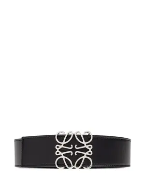 Loewe Anagram Leather Belt - Black