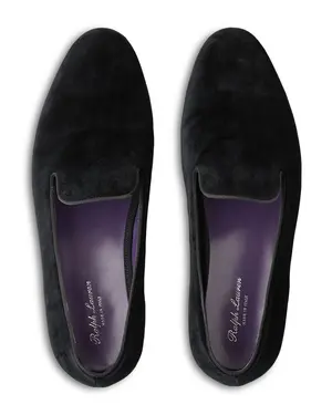 Ralph Lauren Purple Label Alonzo Velvet Slippers