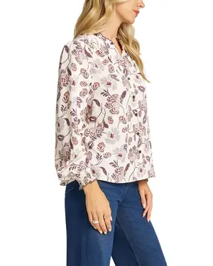 MATTY M Birdie Floral Print Blouse