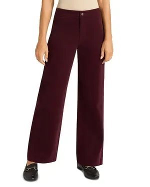 MATTY M Pippa Cotton Blend Corduroy Straight Pants - Fig