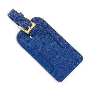 GRAPHIC IMAGE Traditional Leather Luggage Tag - Blue