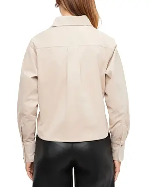 Fifteen Twenty Casi Corduroy Cropped Button Down Shirt