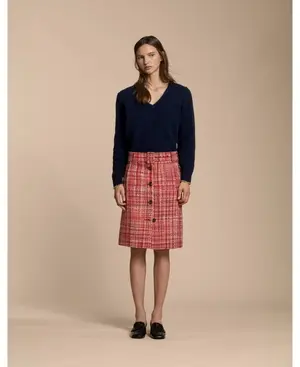 Prada Tweed Midi Skirt