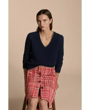 Prada Tweed Midi Skirt