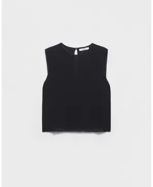 Prada Sleeveless Triple Silk Chiffon Top