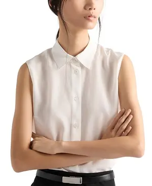 Prada Crepe De Chine Shirt - Neutral