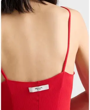 Prada Embroidered Triple Chiffon Slip Dress