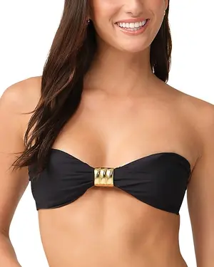 PQ SWIM Mina Bandeau Bikini Top - Midnight