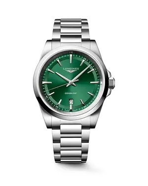 LONGINES Conquest Watch, 41mm - Sunray Green/silver
