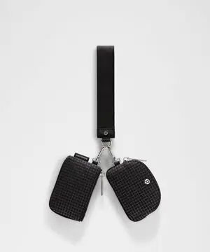 Lululemon Dual Pouch Wristlet - Black/silver