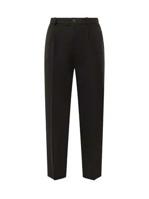 HOSIO Tailored Long Trousers With Pleats - Nero