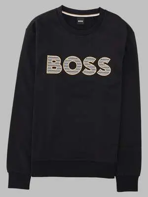BOSS 100% Cotton Crewneck Sweatshirt - Black