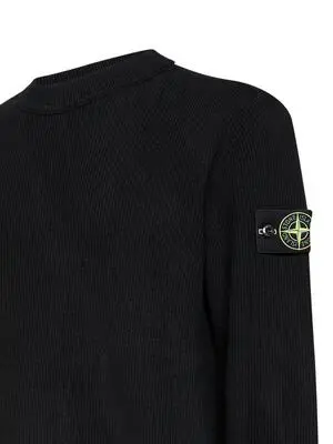 Stone Island Ribbed-knit Logo-patch Sweater
