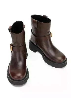 STUART WEITZMAN Ren Moto Buckle-detail Biker Boots