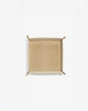 Apparis Mimi Shaved Mink Square Catchall - Beige/latte Multi