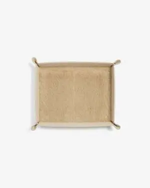 Apparis Mimi Shaved Mink Rectangular Catchall - Beige/latte Multi