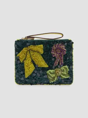 ALEMAIS Rosette Beaded Clutch - Multi