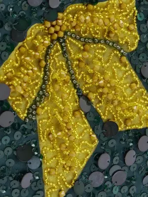 ALEMAIS Rosette Beaded Clutch