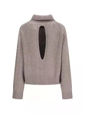 LISA YANG Tiona Cut-out Back Sweater - Neutrals