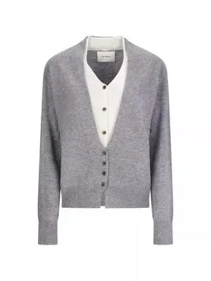 LISA YANG Vani Layered Cardigan - Grey