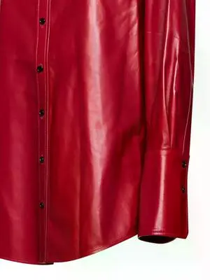 Co Leather Pleated-back Shirt