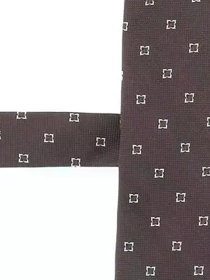 BOSS Italian-made Silk Tie With Jacquard Pattern - Brown