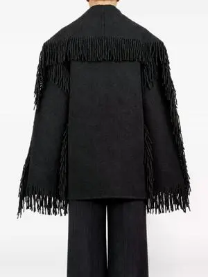 TOTEME Fringed Scarf Jacket - Black