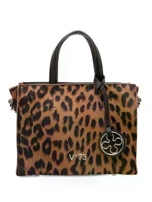 V°73 Blake Leopard-print Tote Bag - Brown