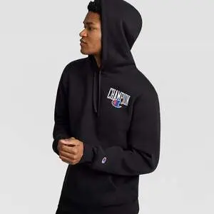 Champion Fleece Hoodie, Left Chest Graphic
