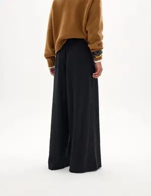 HUSH Taylor Textured Check Pants - Black