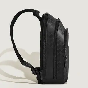 Montblanc Extreme Leather Large 3 Compartment Backpack - Black