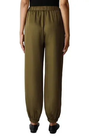 Eileen Fisher Satin Ankle Joggers