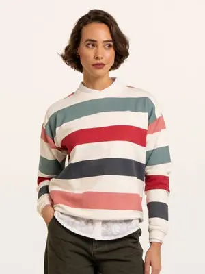 BRAKEBURN Rockford Relaxed Stripe Sweatshirt