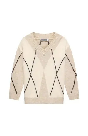 Mint Velvet Argyle Wool Blend Jumper