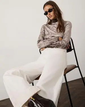 Mint Velvet Velvet Turtleneck Top